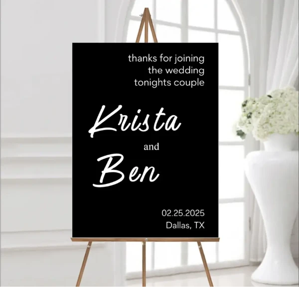 Classic Wedding Welcome Sign – Hamilton House | Timeless Style